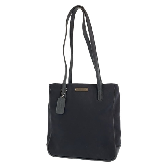 Coach | Bags | Coach Coach Nylon Leather Shoulder Tote Bag Canvas Tote ...